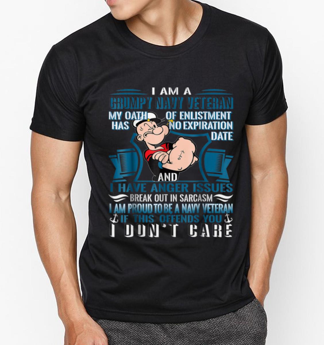 Awesome Popeye - I Am A Grumpy Proud To Be A Navy Veteran shirt, hoodie ...